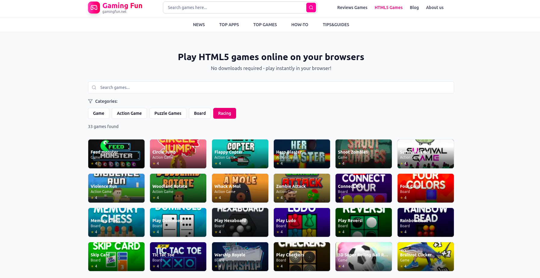 Gaming Fun - Play Free HTML5 Games Online | Gaming Fun